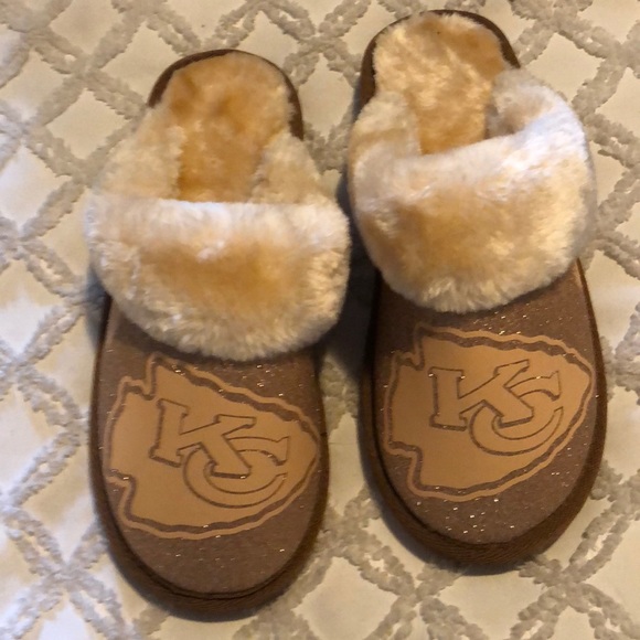 Shoes | Sparkle Kc Chiefs Slippers | Poshmark